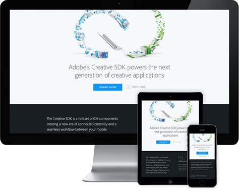 Adobe Creative Sdk Website On Behance