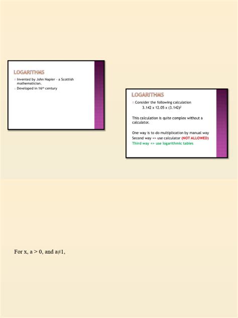 Log Calculations Pdf