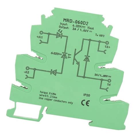 Relais de rail DIN MRD D Module de relais à semi conducteurs ultra mince de mm Entrée