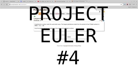 Project Euler 4 Youtube