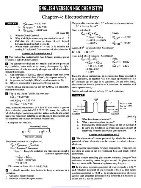 Electrochem Hsc Pdf