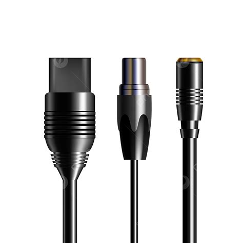 Audio Plug Vector Png Images Realistic Plug Audio Video Equipment Set