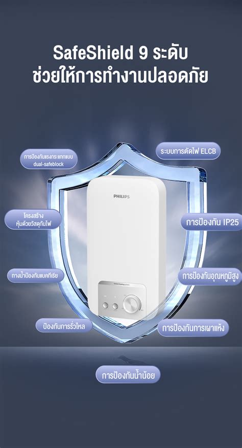 Philipswater เครื่องทำน้ำอุ่น 3500~4500 วัตต์ รุ่น Awh1500 Awh1501