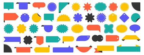 컬러 스타버스트 배지 홍보 라벨 가격 스티커 또는 선버스트 프로모션 태그 세트 무료 벡터