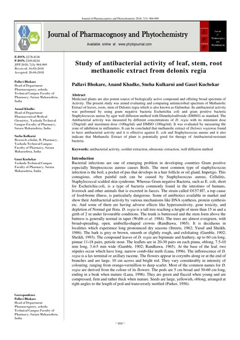 Pdf Comparative Phytochemical Screening Of Different Extraction Technique And Formulation