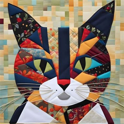 Cat Patchwork Project Quilt Block Pattern