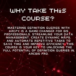 Arcgis Pro Definition Query Masterclass With Arcpy Python Arcgis Pro Course Arcpy Definition
