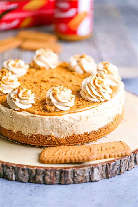 Easy No Bake Biscoff Cheesecake Recipe The Baking Chocolatess
