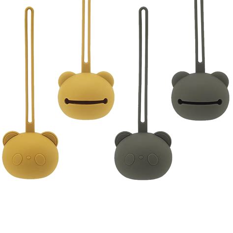 Silicone Pacifier Holder Cases Bpa Free Newborn Bear Pacifier Case