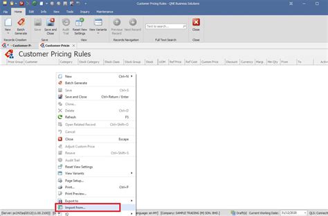 How To Import Customer Pricing Rules By Using Io Export Via Excel Qne