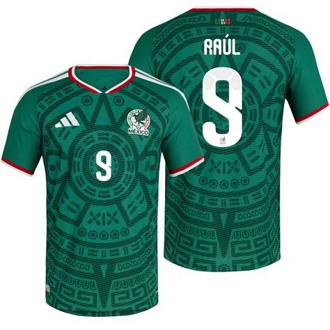 Adidas Mens Mexico World Cup 2026 Authentic Home Jersey W Raul 9 Pr