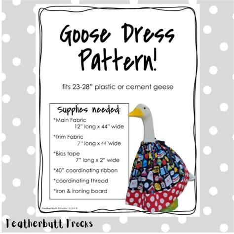 Printable Goose Clothes Patterns Gerald Printable