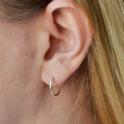 Sterling Silver Small Hoop Earrings Endless Hoop Earrings Etsy