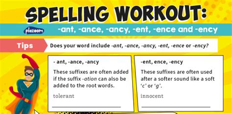 Ks2 Suffixes Worksheet Words Ending In ‘ Ant ‘ Ance ‘ Ancy ‘ Ent ‘ Ence And ‘ Ency