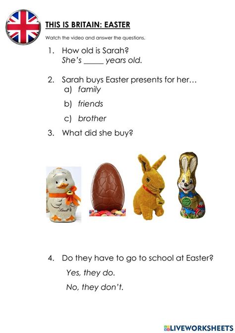 Easter In Britain Interactive Worksheet In 2025 Easter Traditions Presents For Her Easter