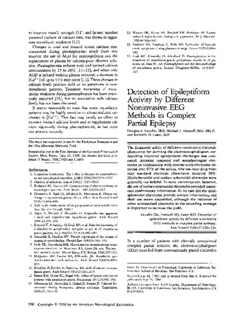 Pdf Detection Of Epileptiform Activity By Different Noninvasive Eeg Methods In Complex Partial