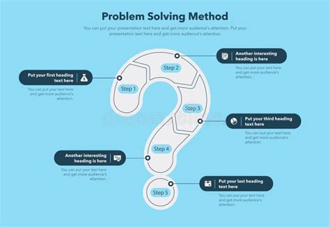 Problem Solving Process Template With Five Steps Stock Vector Illustration Of Option Path