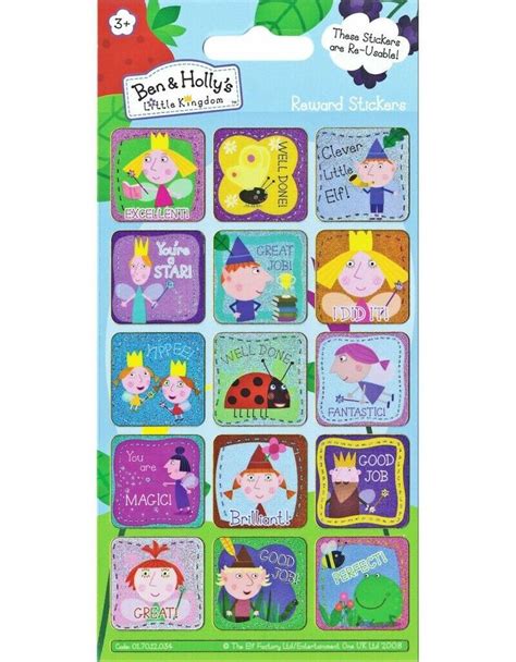 Ben And Hollys Little Kingdom Reward Foiled Stickers Sheet Official 15