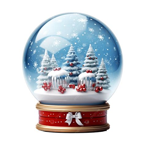 Christmas Snow Globe With The Falling Snow With T And Christmas