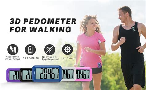 Pedometer For Walking 3d Accurate Simple Pedometer Step Counter For