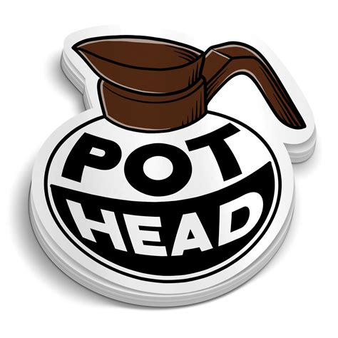 Coffee Pot Head Sticker
