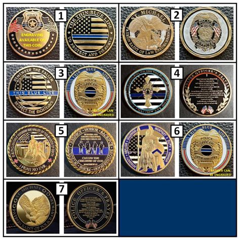 Challenge Coin Police Law Enforcement Choice Of 7 Different Coins Etsy
