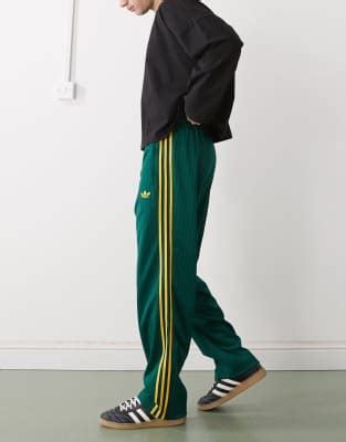 Adidas Originals Firebird Loose Pinstripes Track Pants In Green Asos