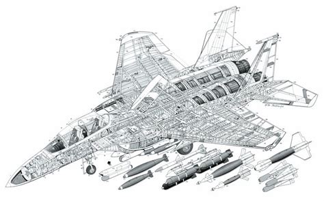 Mcdonnell Douglas F 15e Strike Eagle Schematic Wallpaper