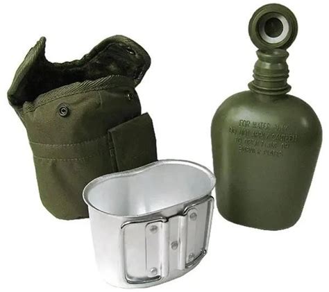 Американская фляга с кружкой для еды. для военных, армейская. США 100% ...
