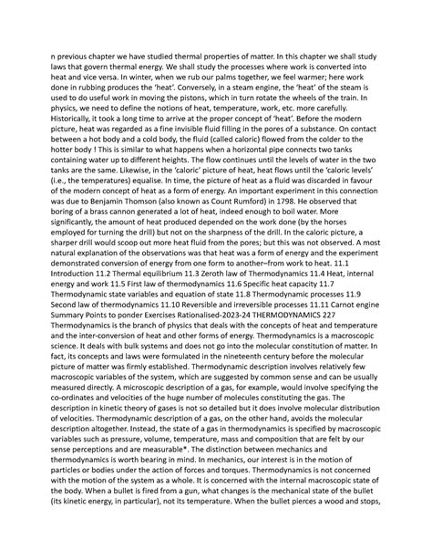 Thermal Dynamics Notes N Previous Chapter We Have Studied Thermal