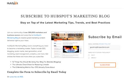 Optimizing Your Site For Email List Growth Tinuiti
