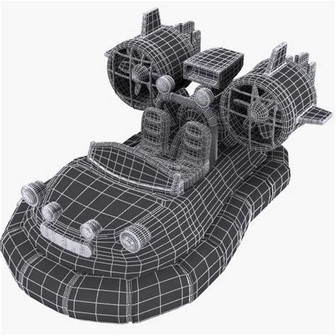 Cartoon Hovercraft Craft 3ds