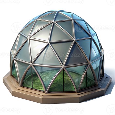 Vibrant Classic A Geodesic Dome Greenhouse In A Desert Landscape