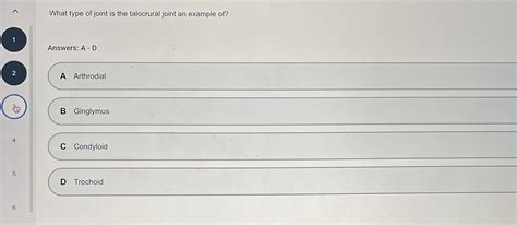 What Type Of Joint Is The Talocrural Joint An Example