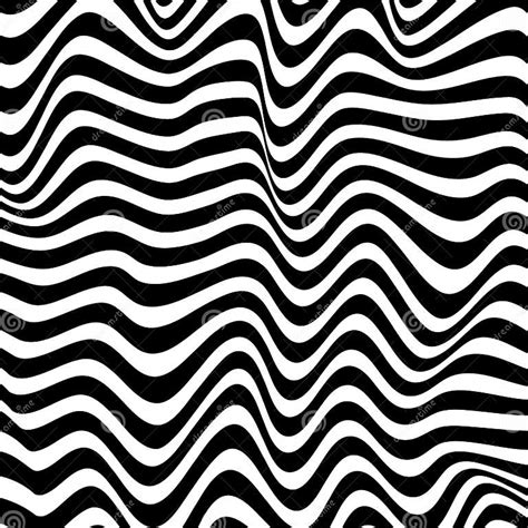Vector Monochrome Seamless Pattern Curved Lines Striped Black And White Background Abstract