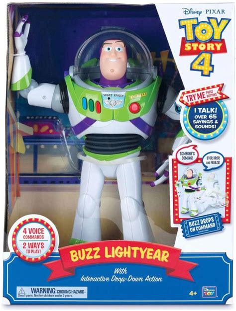 Toy Story 4 Disney Pixar Buzz Lightyear With Interactive Drop Down