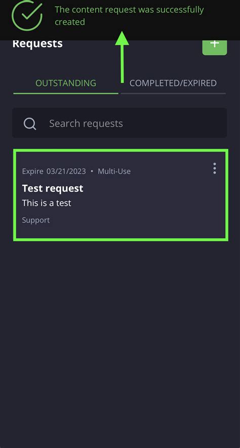 Sending Content Requests Mobile App Gipper