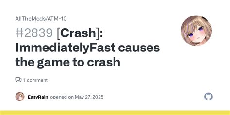 Crash Immediatelyfast Causes The Game To Crash · Issue 2839