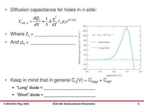 Ppt Ece 340 Lecture 27 P N Diode Capacitance Powerpoint Presentation