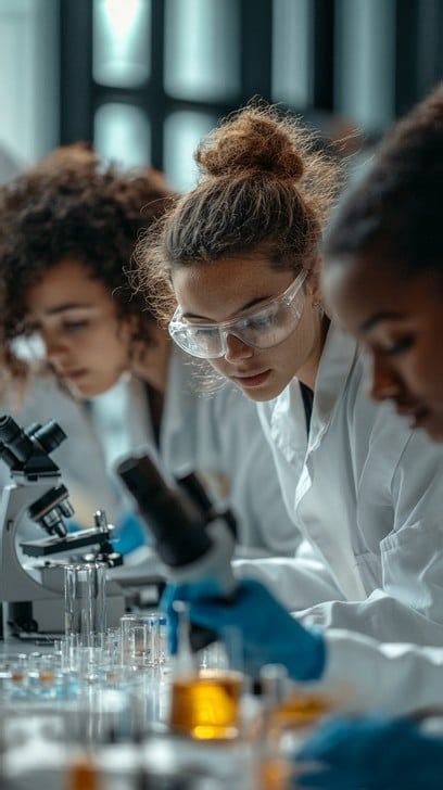 Free Students Using Microscopes Photo Students Laboratory