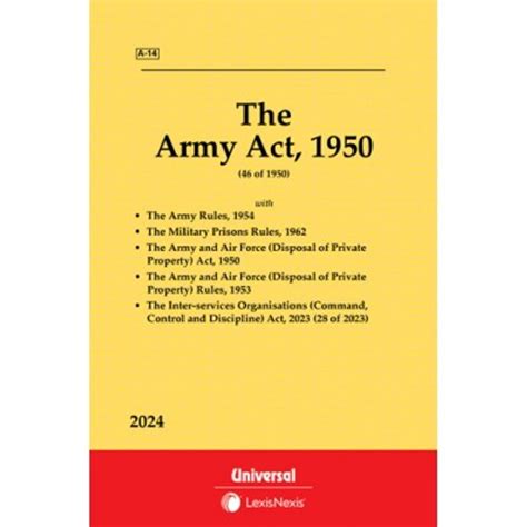 Army Act 1950 With Rules 1954 Bare Acts Universal Lexis Nexis