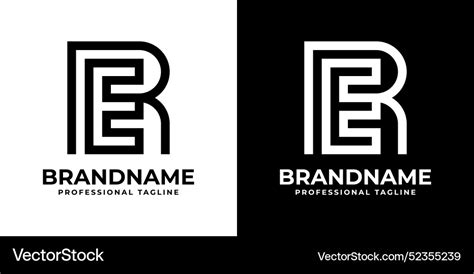 Letters Re Monogram Logo Suitable For Any Vector Image