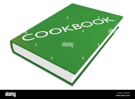 3d Illustration Of Cookbook Script On A Book Isolated On White Stock