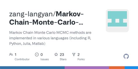 Github Zang Langyanmarkov Chain Monte Carlo Mcmc Markov Chain Monte Carlo Mcmc Methods Are