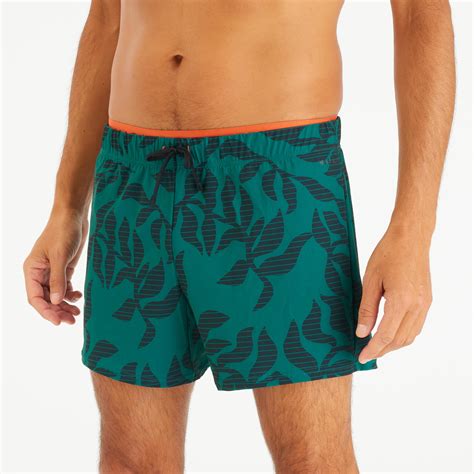 Bermuda De Natación Corta Verde Oruga Para Hombre 100 Decathlon