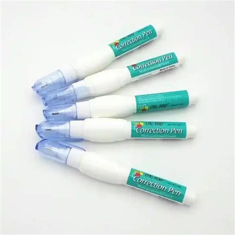 Quick Dry Correction Pen White Ink Correction Fluid With Metal Tip