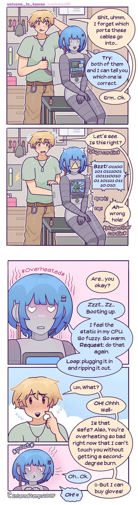 Rule 34 2girls Android Android Girl Aroused Binary Binary Code Black