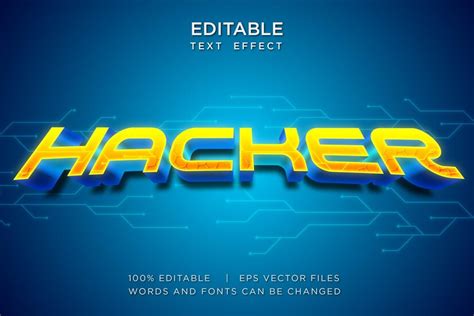 Premium Vector Hacker Editable Text Effect