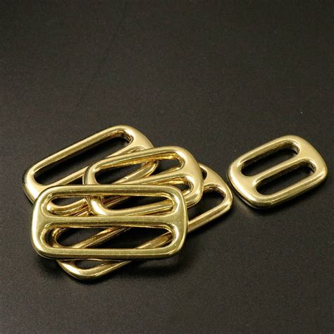 Solid Brass Tri Glides Slide 3 Bar Rectangle Squar Grandado