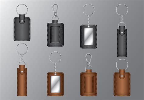 Leather Rectangle Keychains 120665 Vector Art At Vecteezy